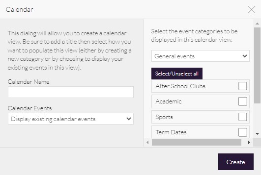 Creating a Calendar View – Juniper Websites Help Centre