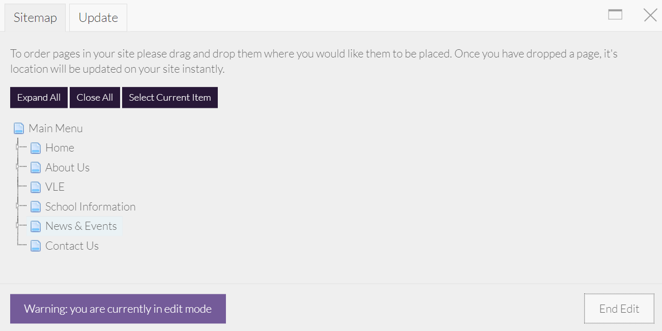 How to create a Top-Level heading – Juniper Websites Help Centre